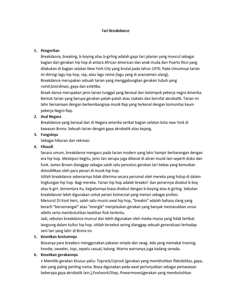 Tari Breakdance-WPS Office | PDF