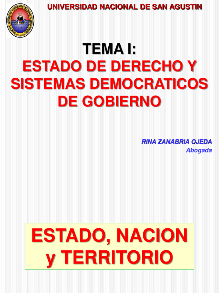 0001 Estado De Derecho Y Gobierno Pdf Legislación Estado Política