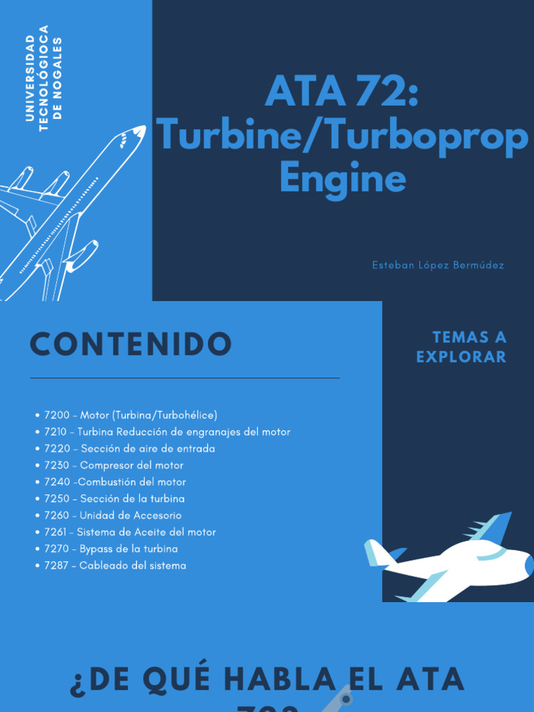 Componentes del Motor ATA 72 | PDF | Motores | Turbina