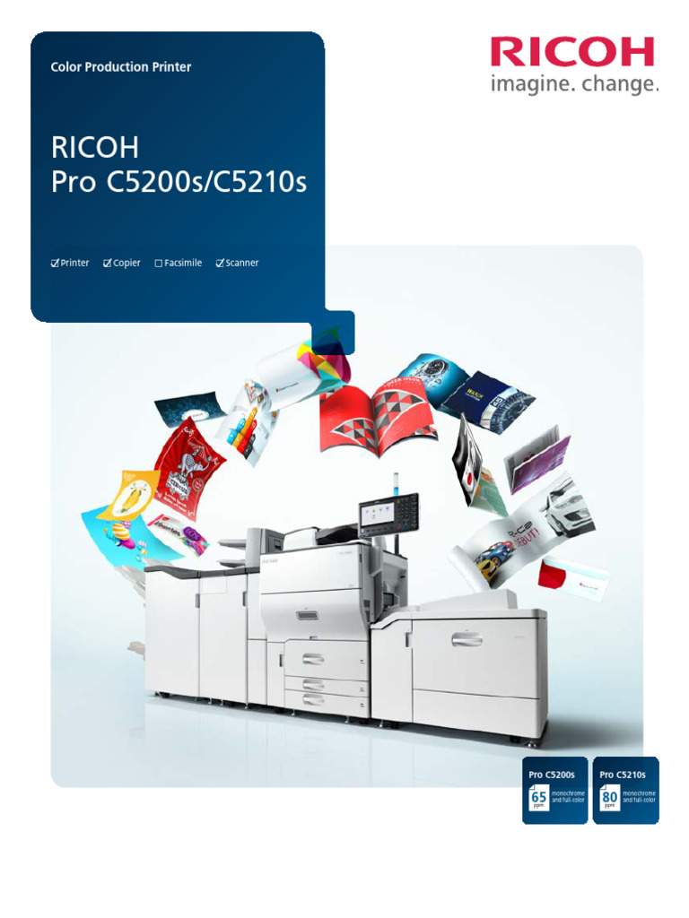 RICOH ProC5200 Series Brochure | PDF | Printer (Computing) | Paper