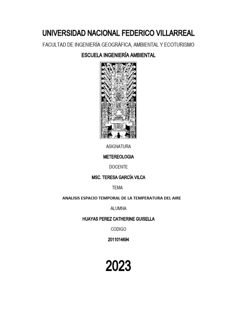 Analisis Espacio Temporal de La Temperatura Del Aire (Huayas) | PDF ...
