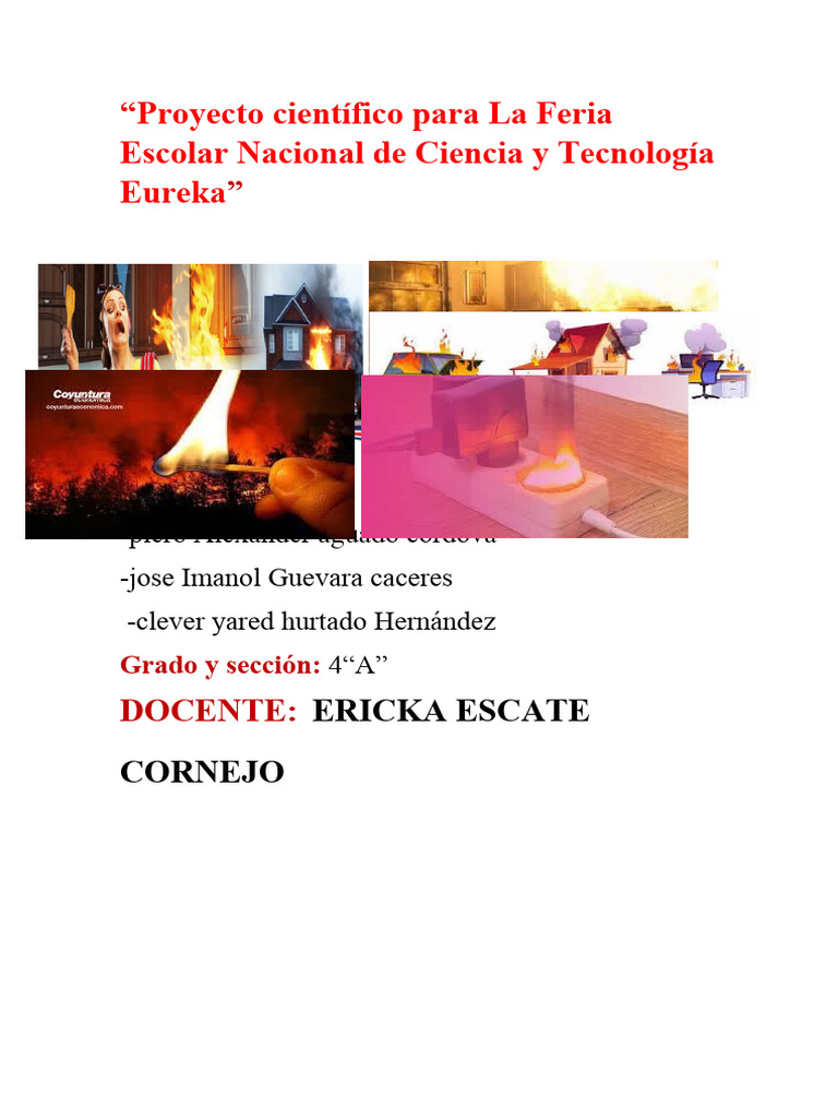 Proyecto científico para La Feria Escolar Nacional de Ciencia y ...