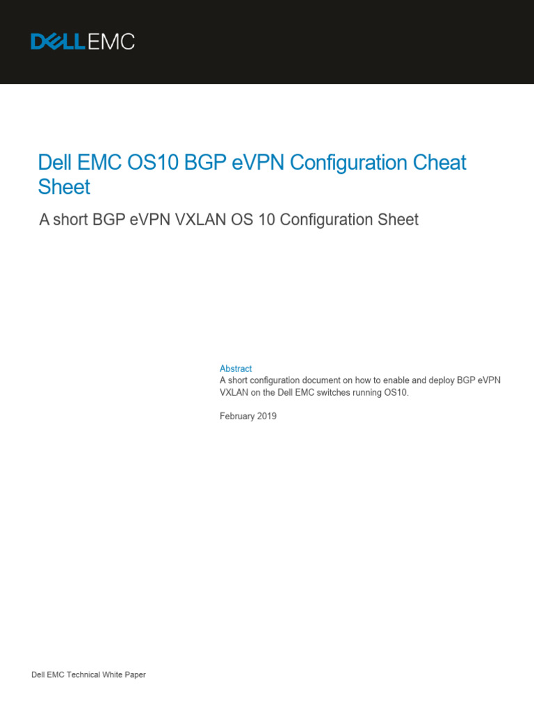 Evpn-bgp-Vxlan Configuration Cheat Sheet | PDF | Computer Network ... Evpn-bgp-Vxlan Configuration Cheat Sheet | PDF | Computer Network ...