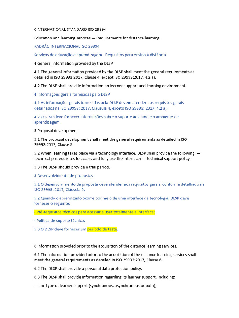 ISO 29994 2021 Tradução Livre | PDF | Aprendizado | Cognição