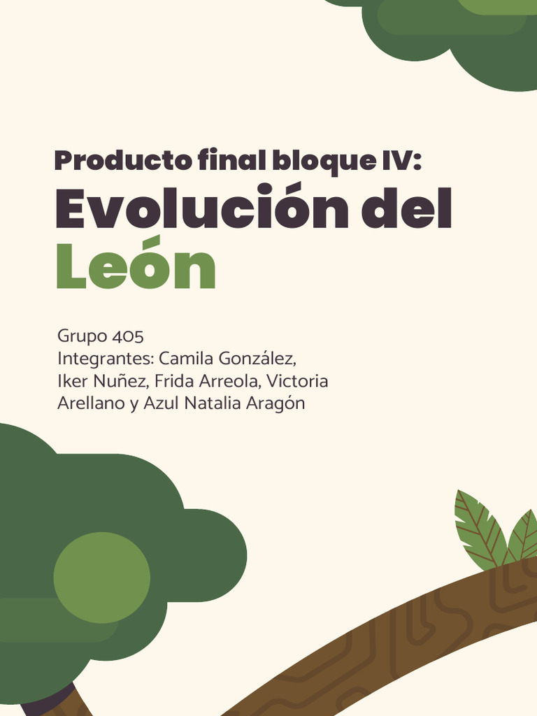 Evolucion Del Leon | PDF | León | Panthera