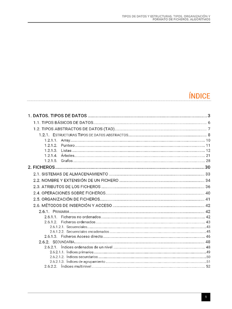 Tipos de Datos y Estructuras | PDF