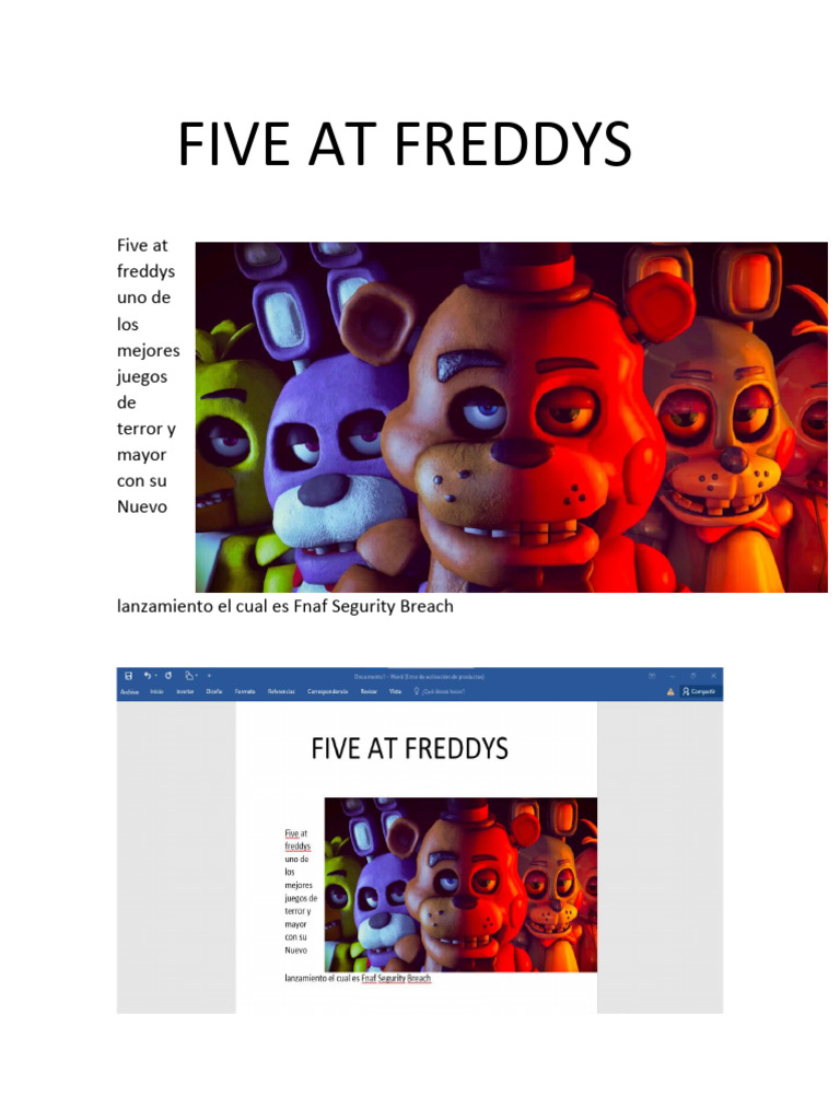 Five at Freddys | PDF