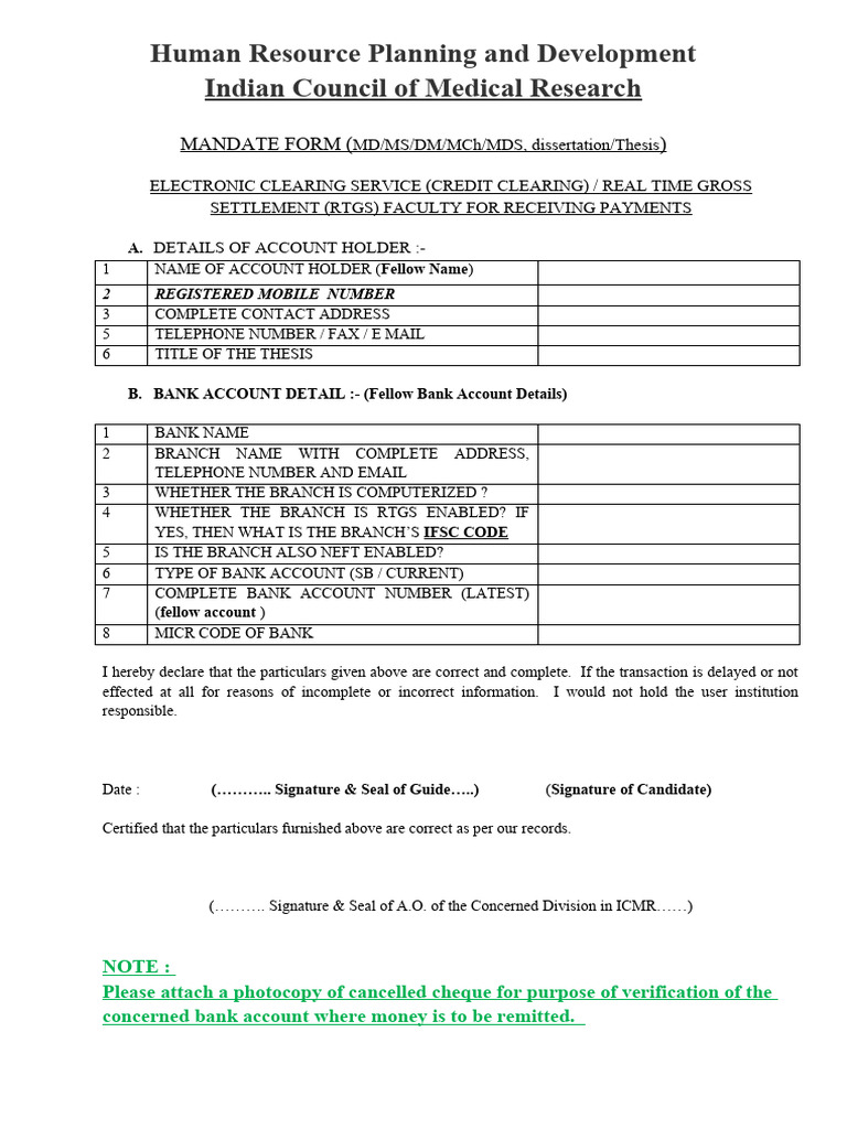 Mandate Form and Undertaking | PDF | Service Industries | Banking