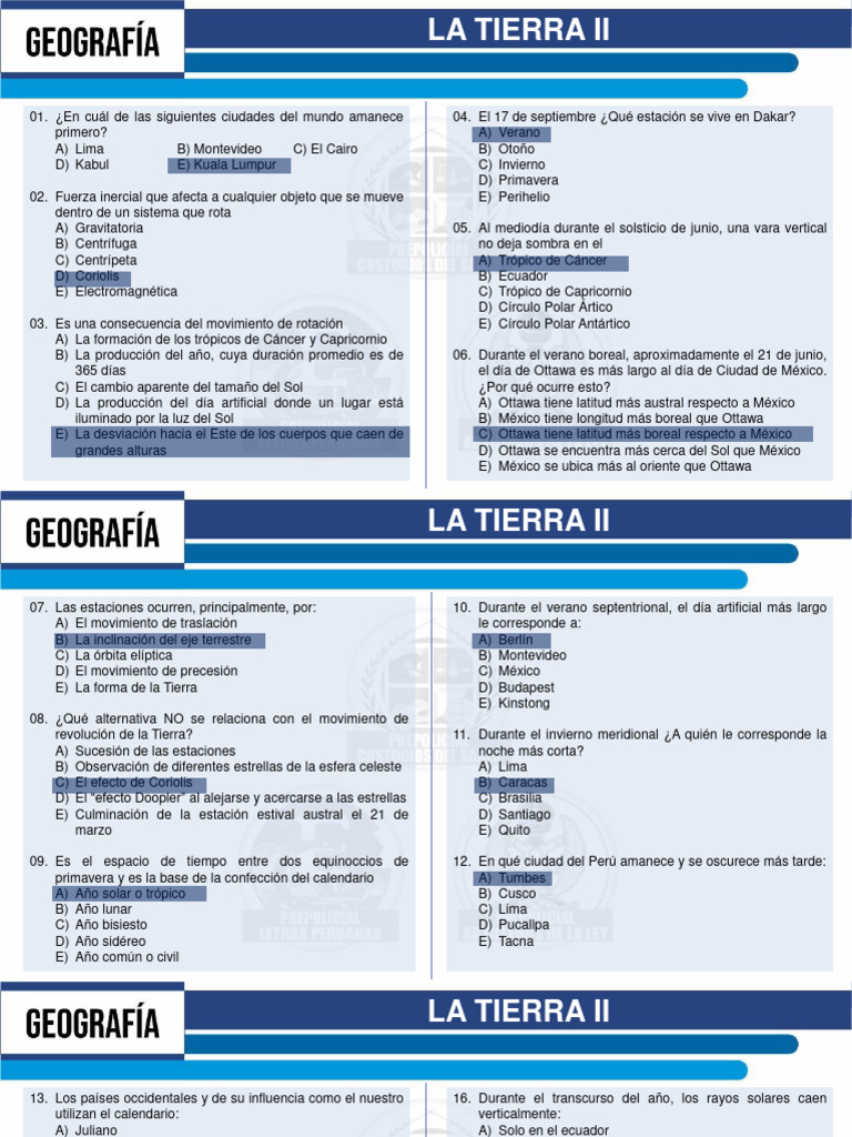 04.enero 2022.geografía - La Tierra II | PDF | Tierra | Año