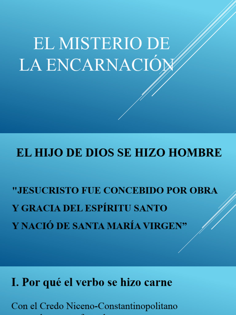 El Misterio de La Encarnación | PDF | Encarnación (cristianismo) | Jesús