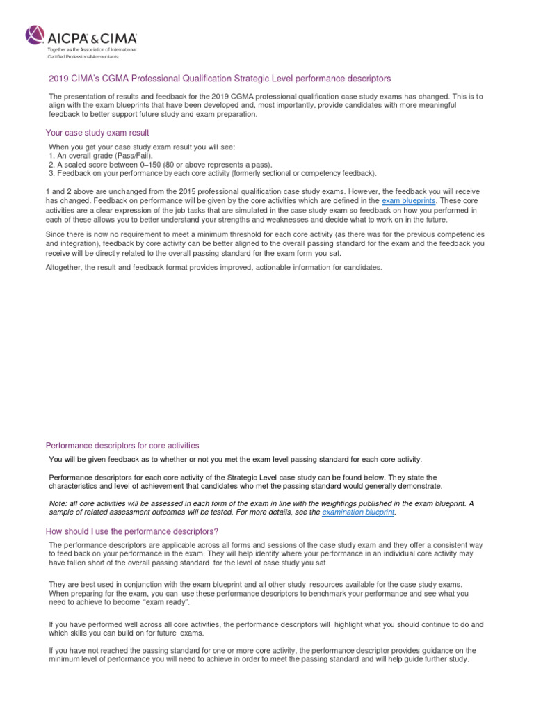SCS 2019 Performance Descriptors Rebrand B93e3e6554 | PDF | Risk ...