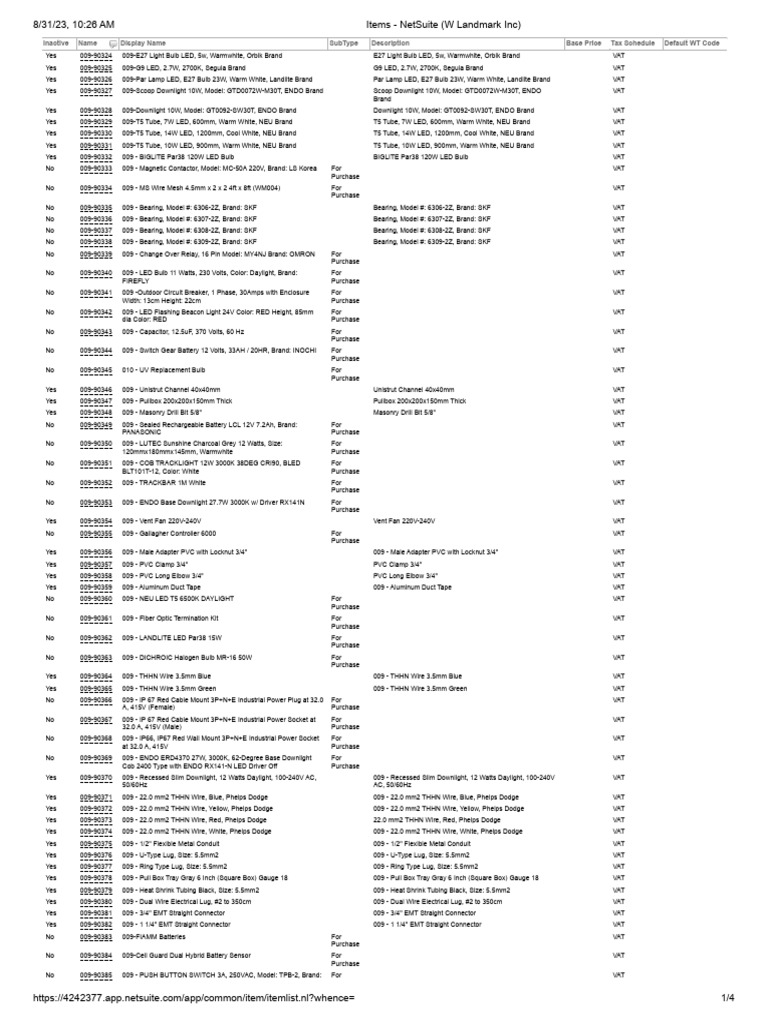 LED and Electrical Items List | PDF | Light Emitting Diode | Building ...