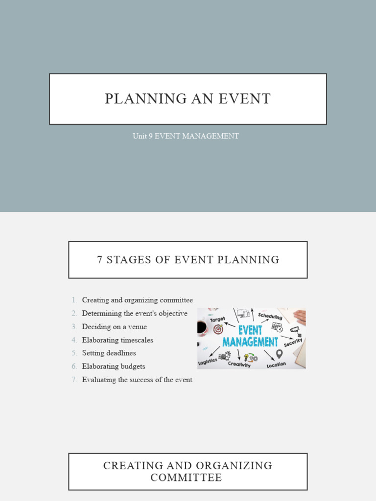 Planning An Event | PDF