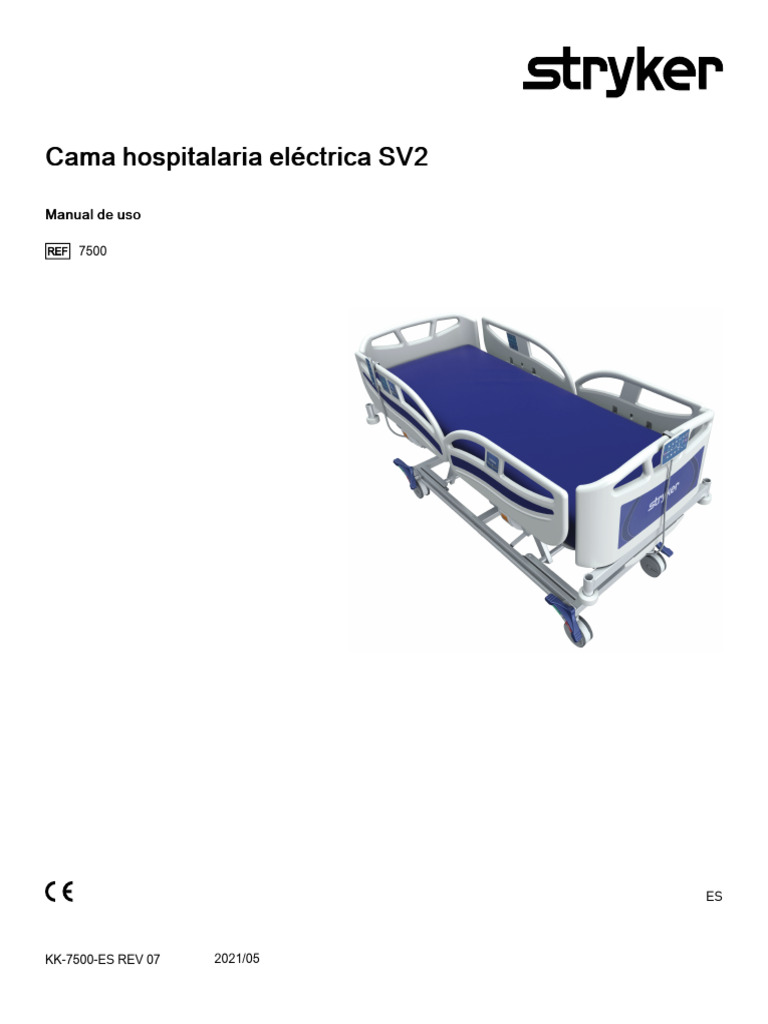 Manual Cama Stryker SV2 | PDF | Enchufes y tomas de corriente alterna | Electricidad