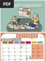 Calendrier Maternelle Moustache 2025-2026 | PDF
