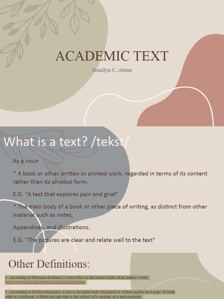 Academic Text | PDF | Question | Essays