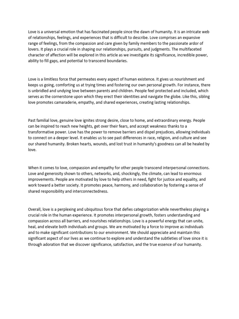 Eng. & Afrik. Final Essay | PDF | Love | Empathy