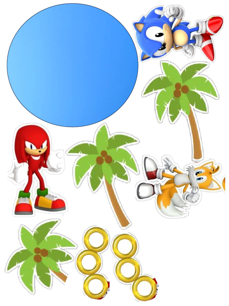 Cake Topper Sonic Pdf