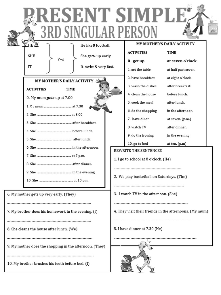 Simple-Present 4417 | PDF | Lunch | Dinner