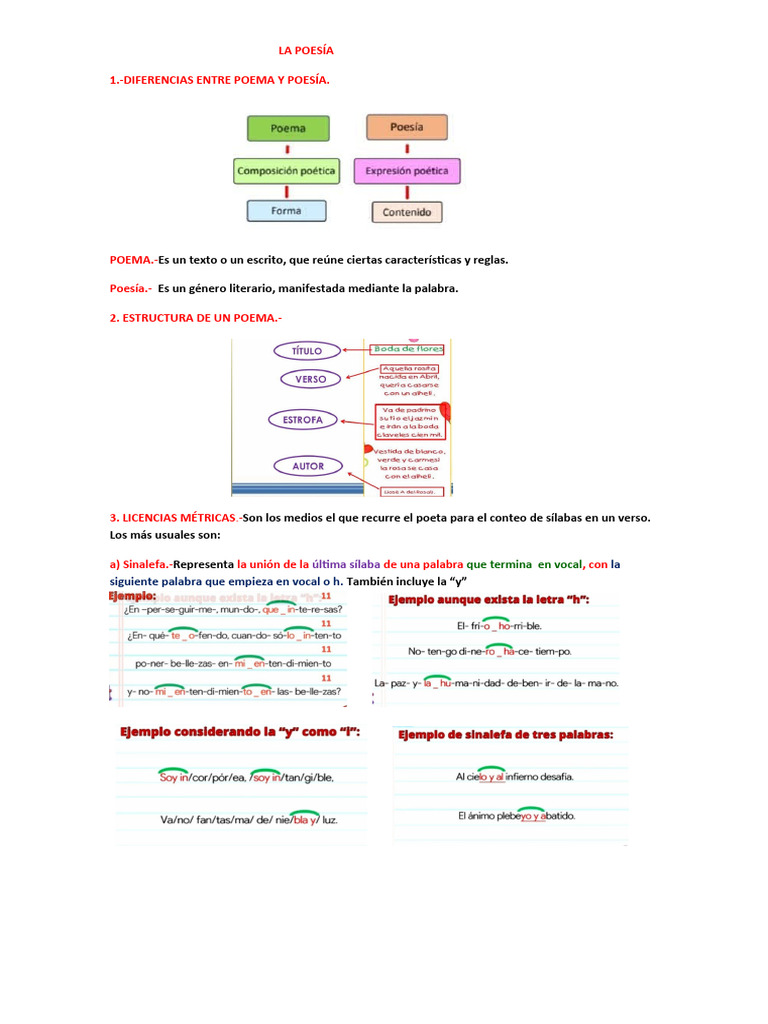 Diferencias y Estructura de la Poesía | PDF