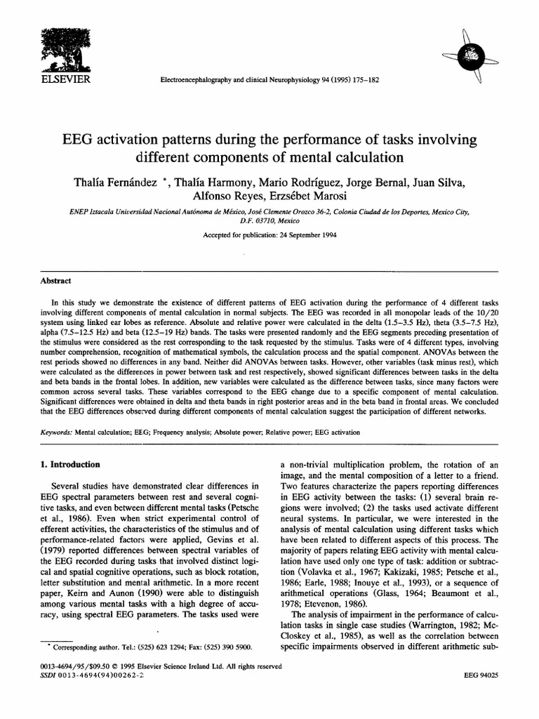 1955 - EEG Activation Patterns | PDF | Cerebral Cortex ...
