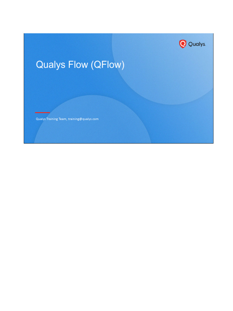 Qualys QFlow Training Overview | PDF | Cloud Computing | Java Script