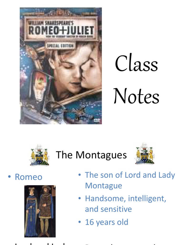Romeo and Juliet NOTES | PDF | Characters In Romeo And Juliet | Plays
