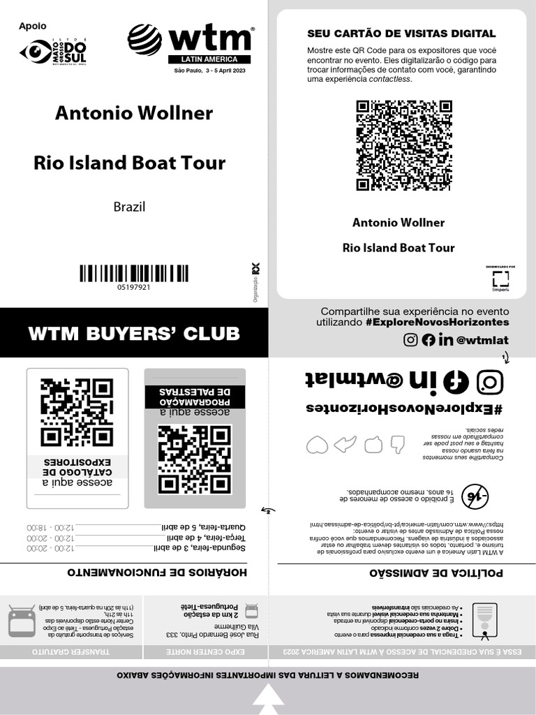 WTM Latin America - Ticket | PDF