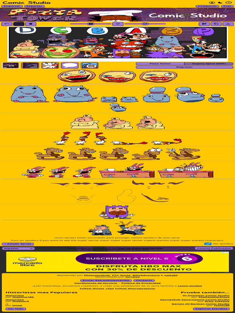 Pizza Tower Comic Studio - Haz Cómics y Memes Con Los Personajes de ...