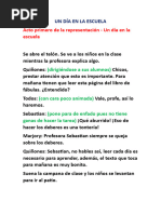 Guión Un Día en La Escuela | PDF