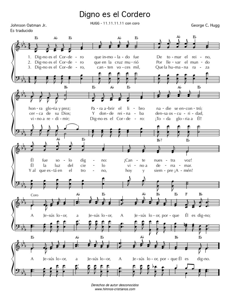 Digno Es El Cordero 1 | PDF