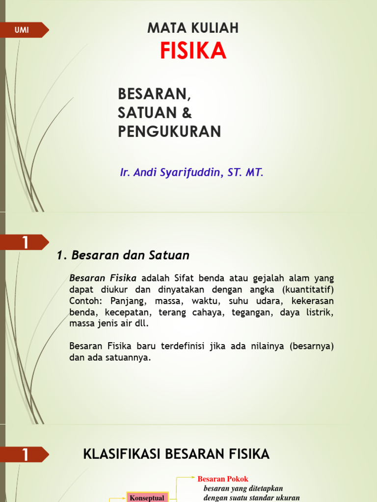 Besaran, Satuan Dan Pengukuran | PDF