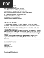 Deped Vision, Mission, Goals | PDF | Education Theory | Communication