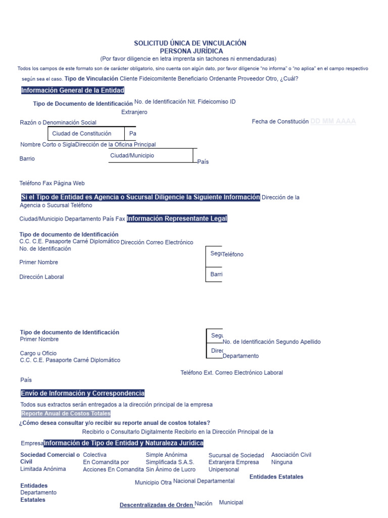 Vinculacion Persona Juridica | PDF | Seguro | Bancos Vinculacion Persona Juridica | PDF | Seguro | Bancos