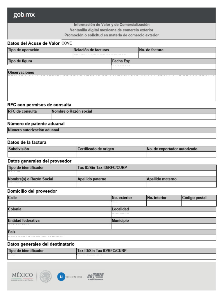 Cove en Blanco | PDF | México | Dólar de los Estados Unidos