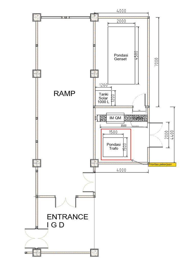 Denah Ruang Trafo Dan Genset | PDF