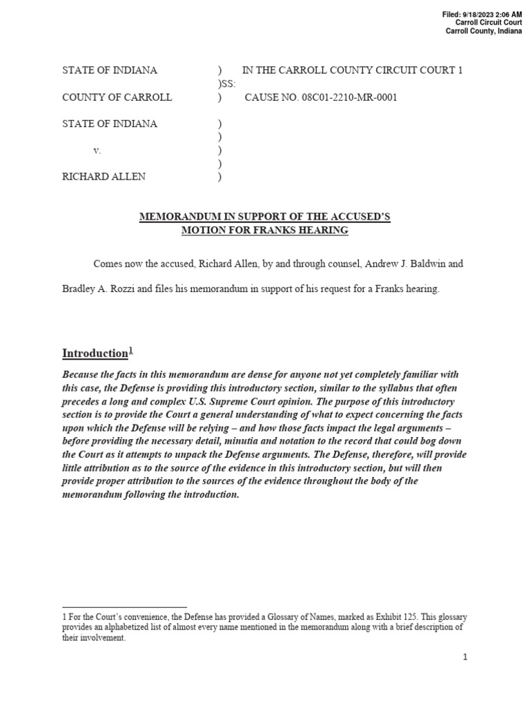 DELPHI: Memorandum in Support of Motion PDF | PDF | Prosecutor | Police