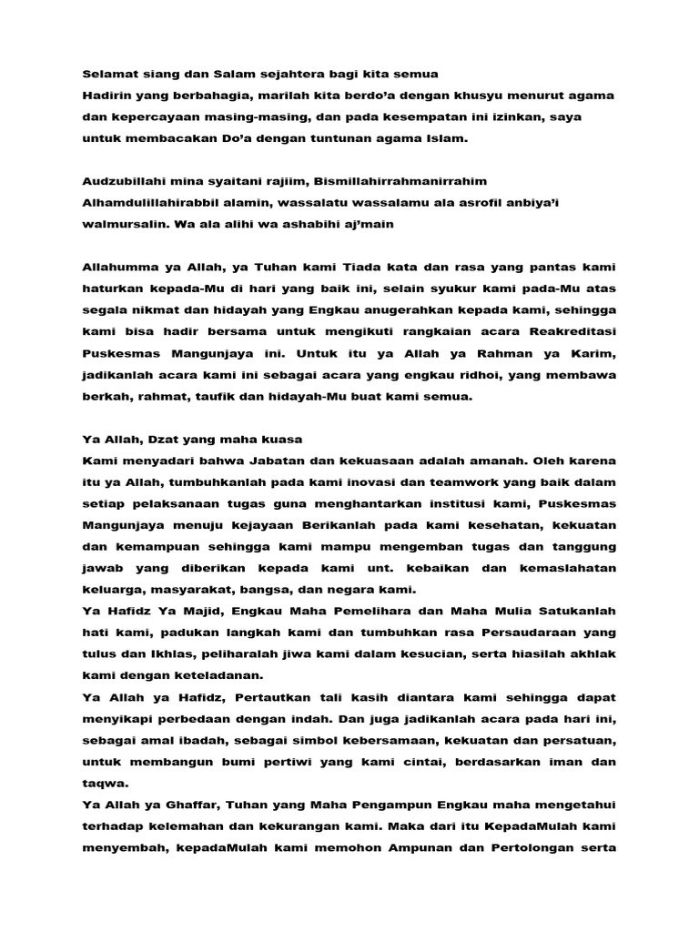 Doa Acara Reakre Mgjya | PDF | Agama & Spiritualitas | Gaya Hidup