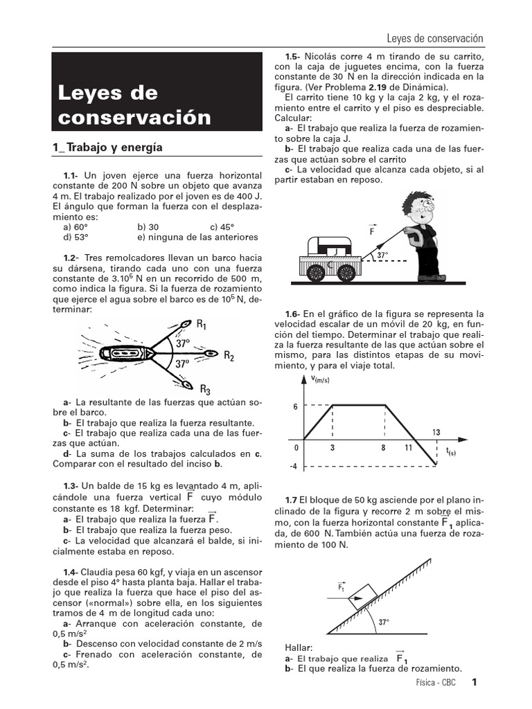 U6 Trabajo y Energia | PDF | Fuerza | Fricción
