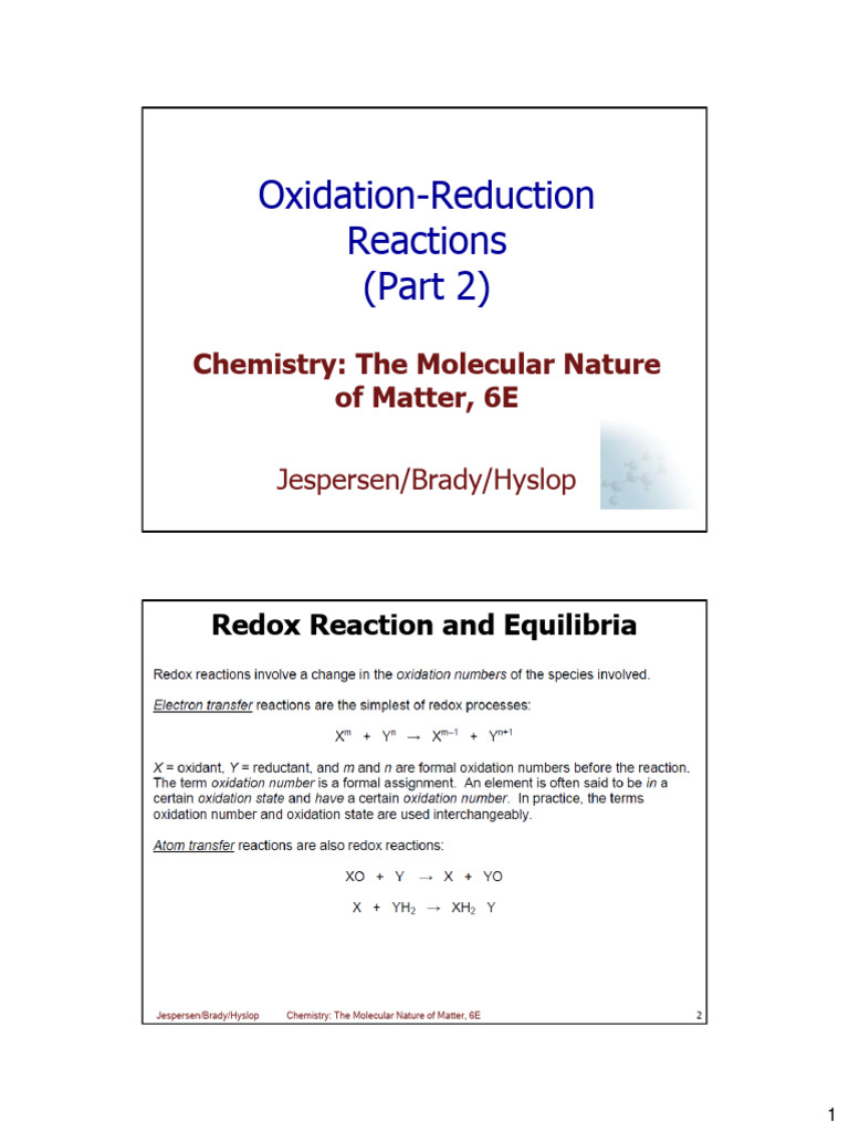 Reaksi Redoks Bagian 2 (Redox Reaction Part 2) | PDF