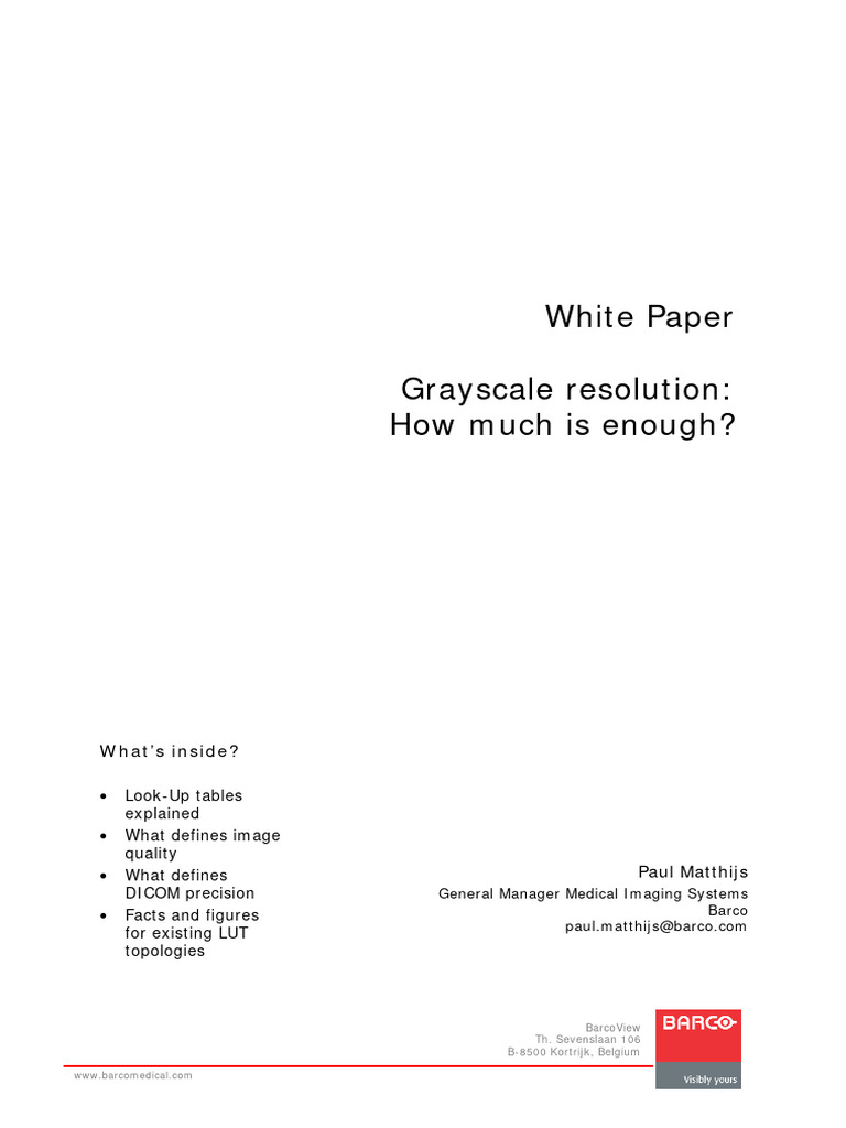 Grayscale Resolution | PDF | Display Resolution | Contrast (Vision)