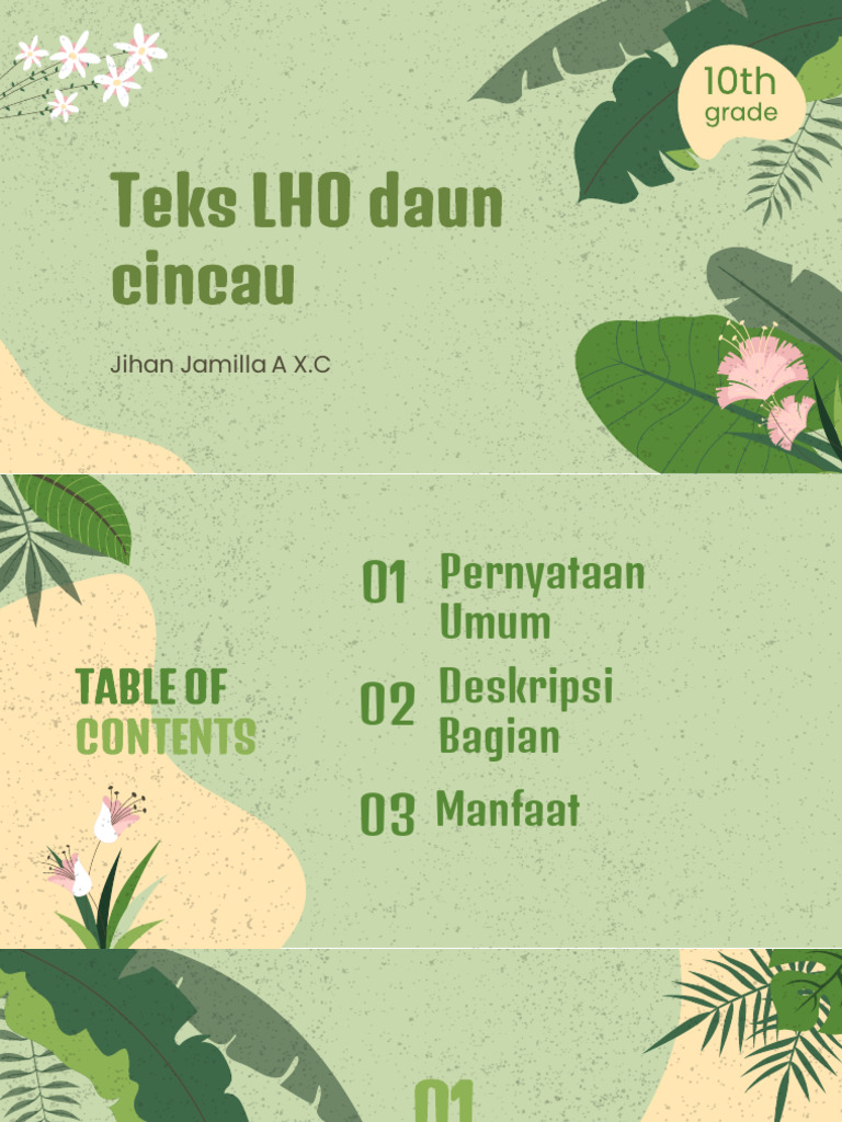 Teks LHO Daun Cincau Hijau | PDF