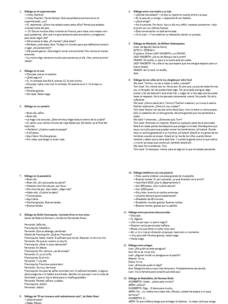 Dialogos Cortos Pdf