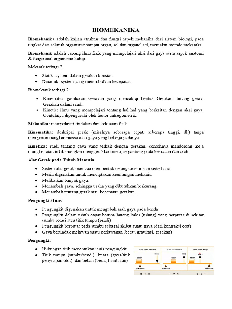 BIOMEKANIKA | PDF