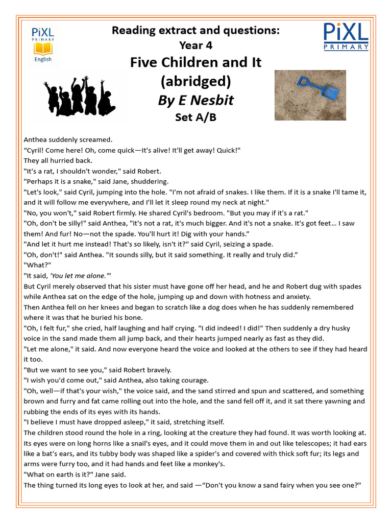 Five-Children-And-It-Comprehension Sheet | PDF | Five Children And It