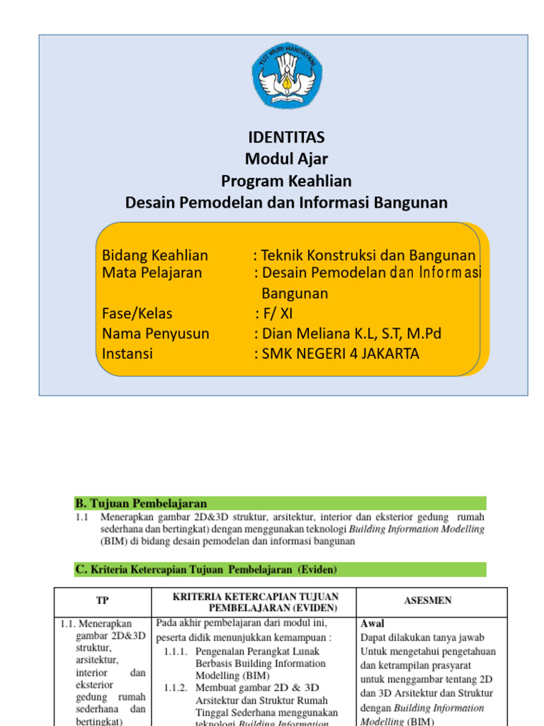 Modul Ajar Desain Pemodelan Dan Informasi Bangunan - Membuat Gambar 2D ...