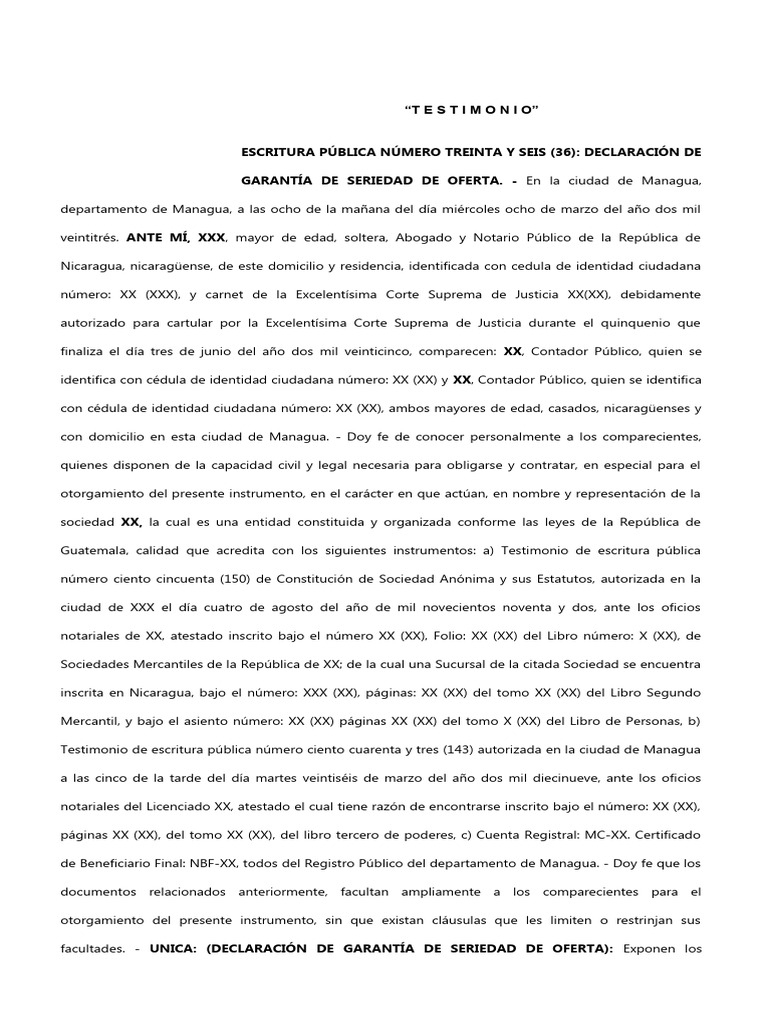 Declaracion Idoneidad | PDF | Nicaragua
