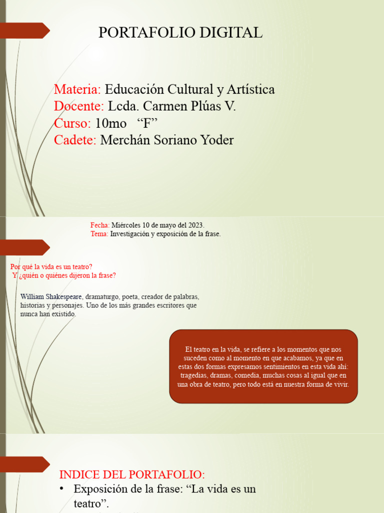 Portafolio Digital de Eca 10 F 2023 | PDF