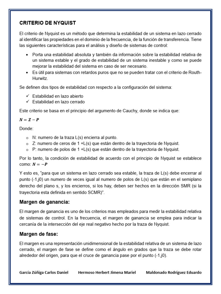 Criterio de Nyquist | PDF
