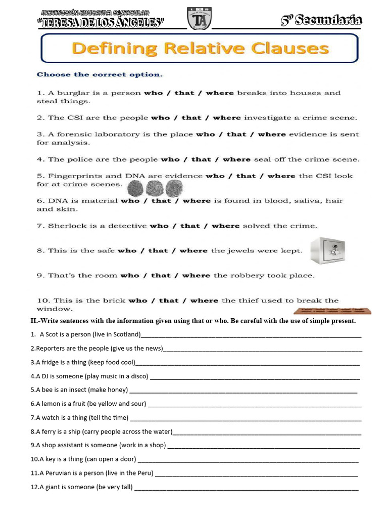 Relative Clauses | PDF | Foreign Language Studies | Science & Mathematics